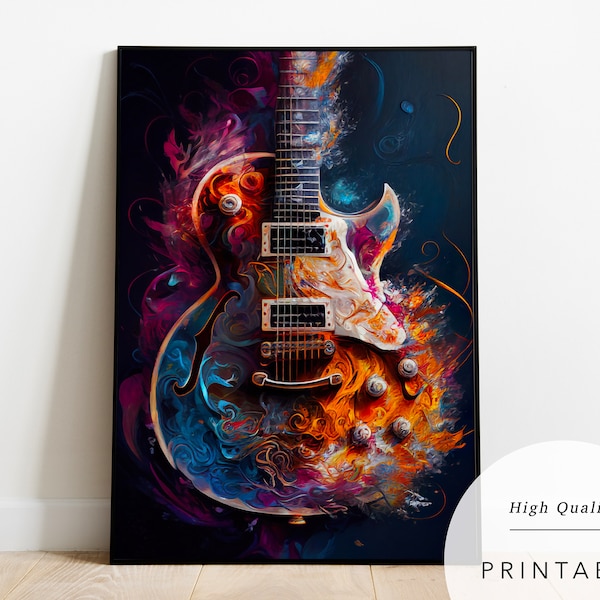 Abstract Guitar Art - Etsy