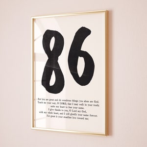 Psalm 86 Art Print: Modern Christian Wall Decor (digital Download) - Etsy