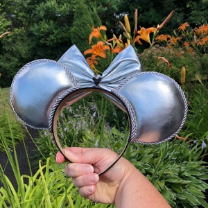 Silver Mickey Ears, 100th Anniversary Minnie Ear Headband, 100th ...