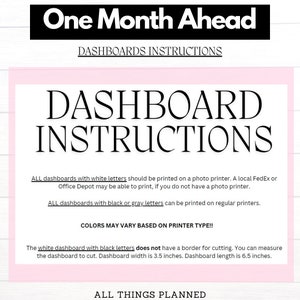 One Month Ahead PRINTABLE | One Month Ahead Tracker - Etsy