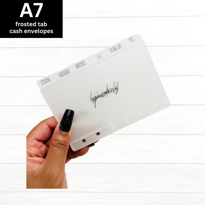 A7 Tab Cash Envelopes (set of 6) | Allthingsplannedshop - Etsy