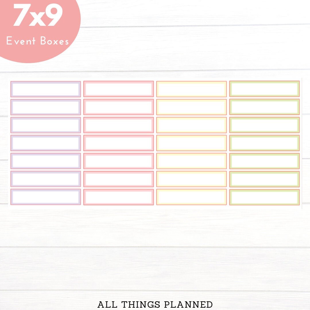 7x9 March butterflies Event Boxes Planner Stickers - Etsy