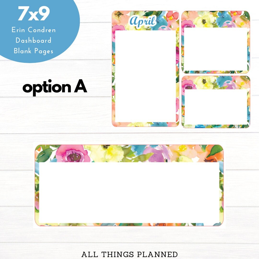 7x9 April flowers OLD EC Dashboard Stickers Planner Stickers - Etsy