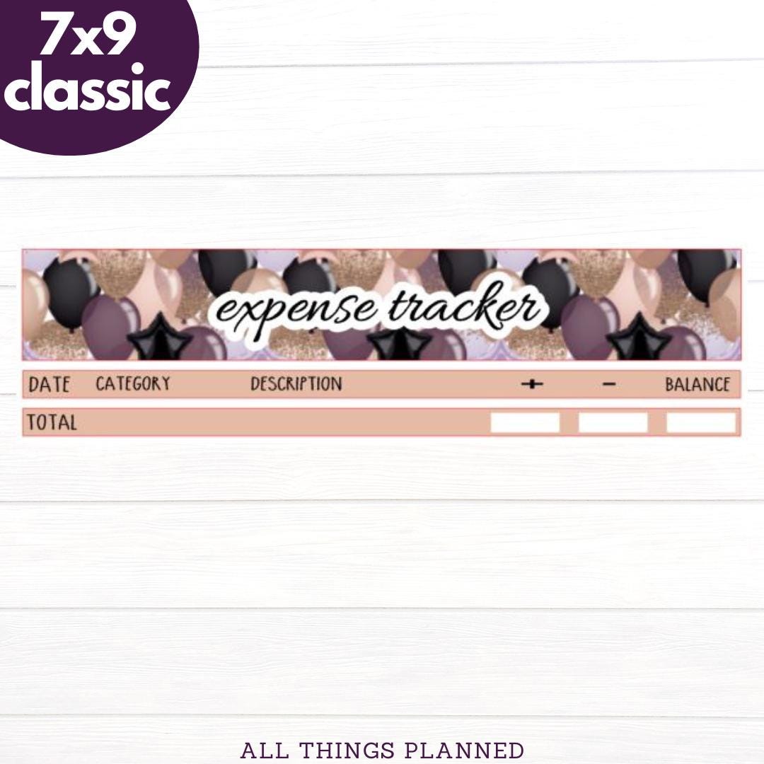 7x9 Classic Jan. new Year Expense Tracker Sticker Budget Planner ...