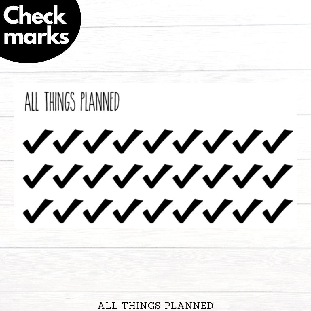 Checkmark Planner Stickers | Planner Stickers - Etsy