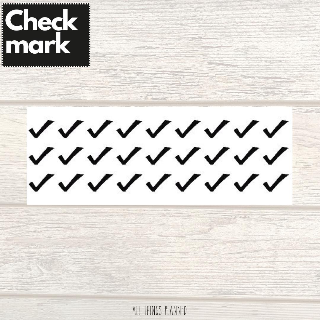 Checkmark Planner Stickers: 27 Matte Removable Stickers - Etsy