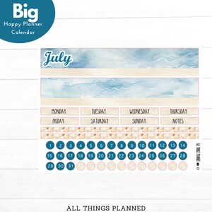 Big July ocean HP Full Kit Budget Stickers BUNDLE Happy Planner ...