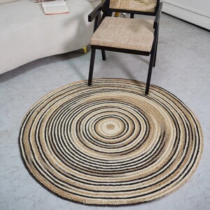 Hand Braided Natural Round Jute Rug Custom Size Jute Round Rug ...