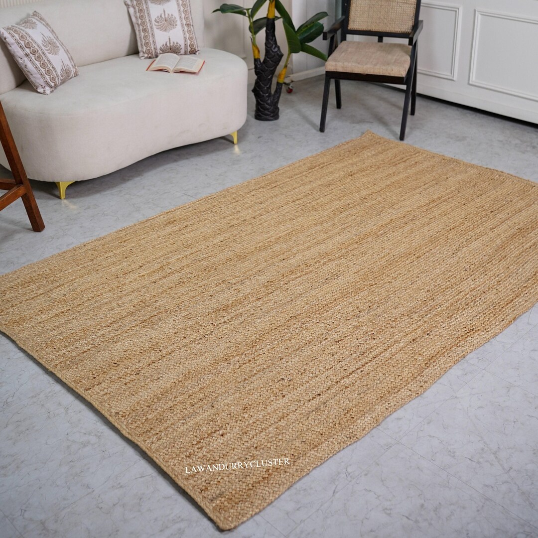 Natural Jute Rug - Braided Jute Rug, Large Jute Rug, Area Jute Braided ...