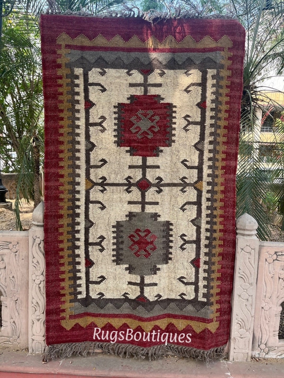 Traditional Indian WOOL JUTE RUGS, 4x6, 5x8, 6x9, 8x10, 9x12 Ft Kilim ...