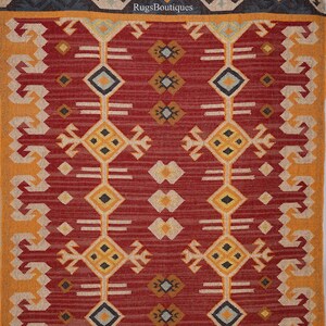 Custom Size Indian Handwoven Kilim Wool Jute Rug, Multicolour Decor Rug ...