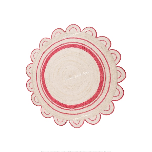 Scalloped Round Rug - Etsy