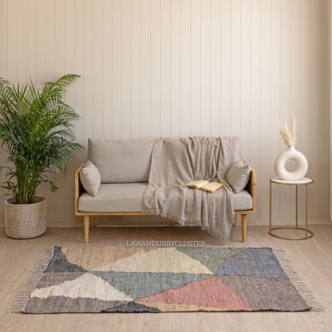 8x10 Ft, 9x12 Ft Diamond Pattern Jute Rug, Natural Jute High Quality ...