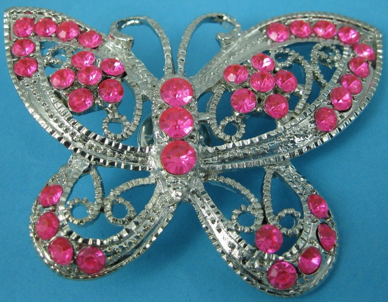 Pink Butterfly Brooch Pin - Etsy