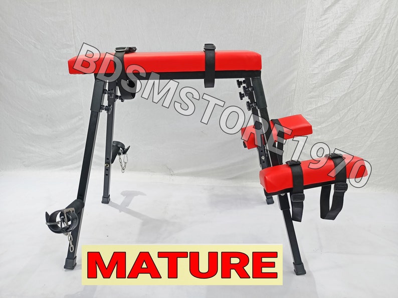 MATURE / Portable Bench Red Color Spanking BDSM Punishment Playroom ...