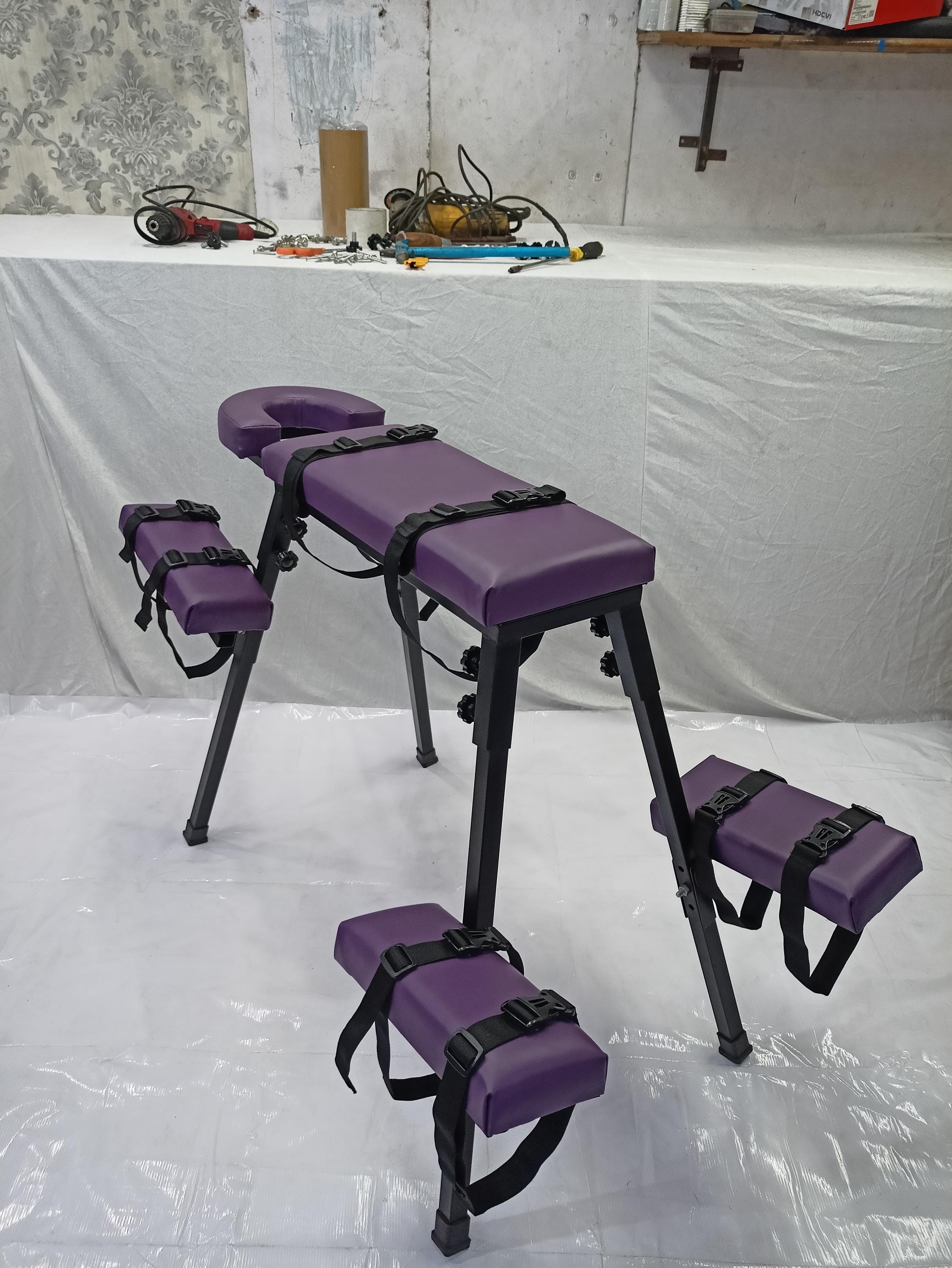 Mature / Portable Bdsm Spanking Bench Purple Color Bench Flogging ...