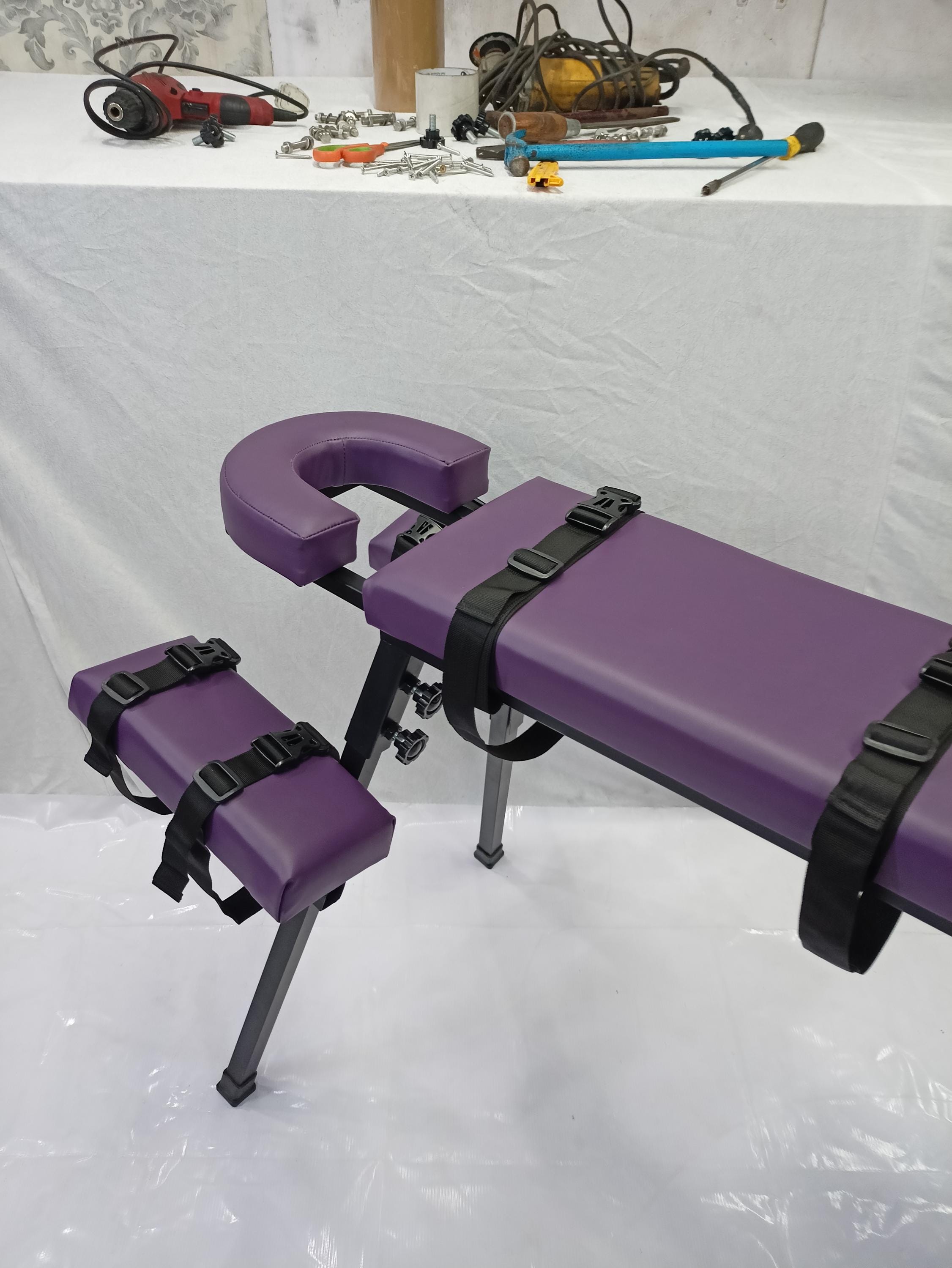 Mature / Portable Bdsm Spanking Bench Purple Color Bench Flogging ...