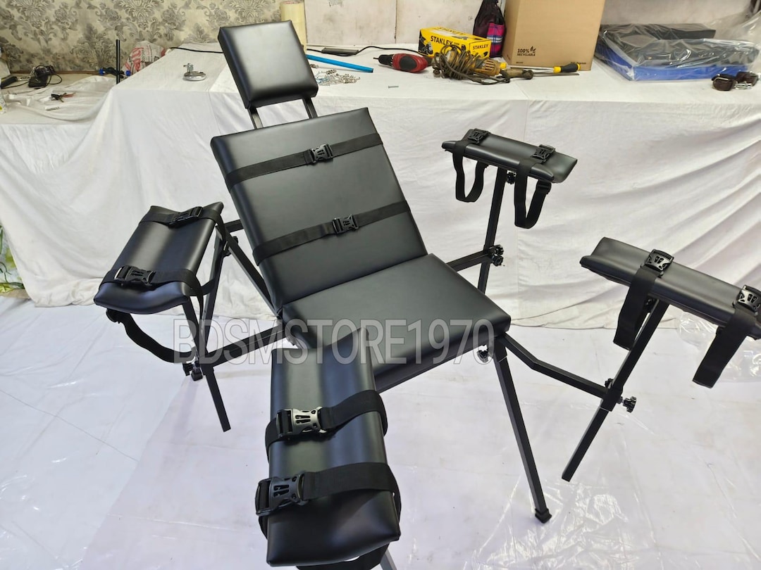 Mature / Bdsm Spanking Chair With Hand and Leg Supports Black Color ...