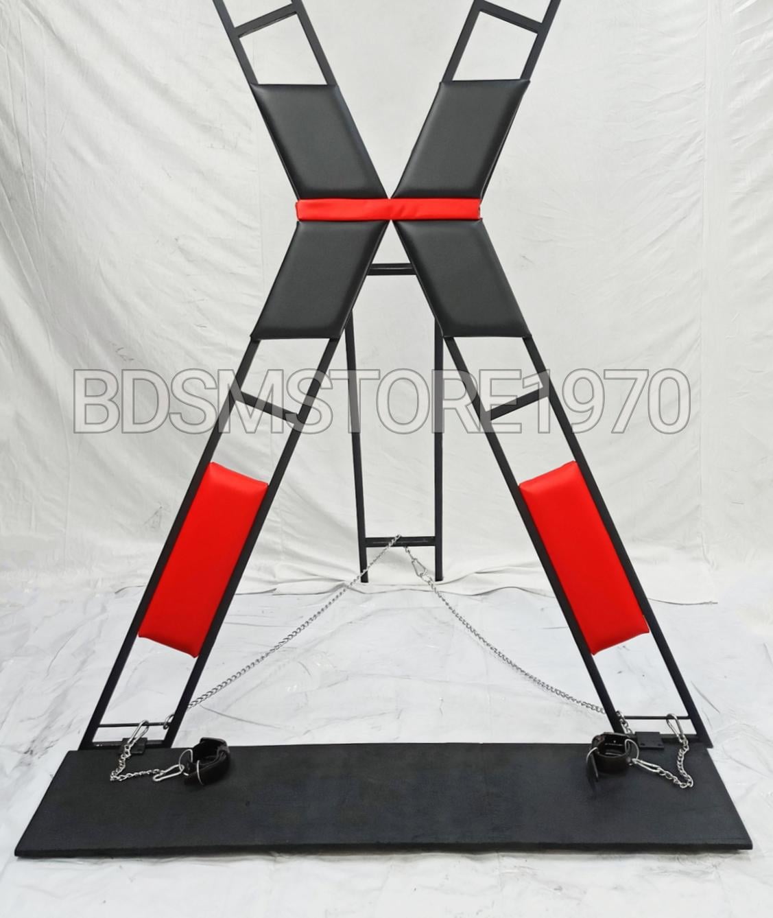 MATURE / Portable Cross Restraint Playroom Dungeon Furniture Red and ...