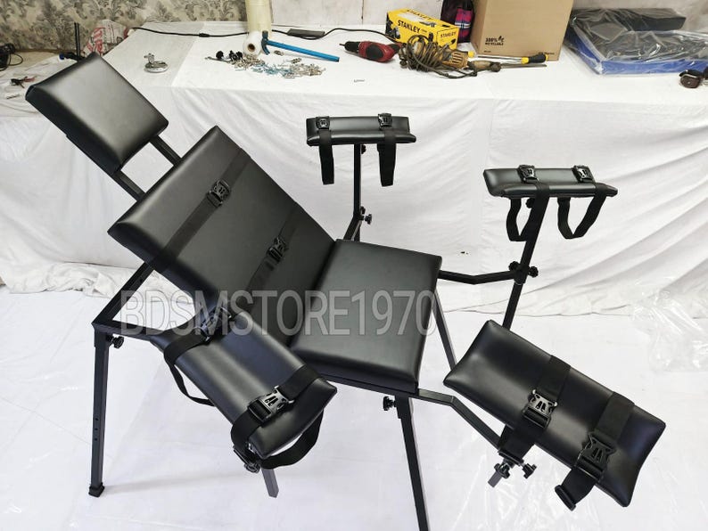 Mature / Bdsm Spanking Chair With Hand and Leg Supports Black Color ...