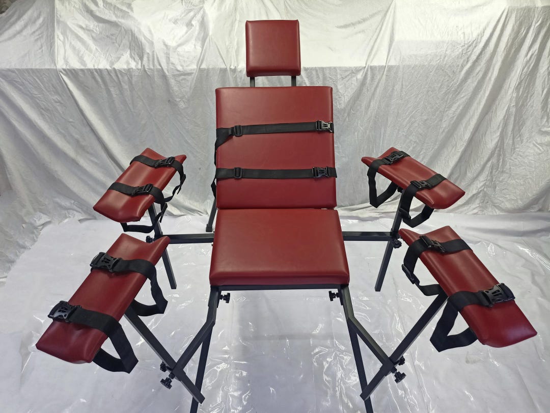 Mature / Bdsm Spanking Chair Wine Color With Hand and Leg Supports ...