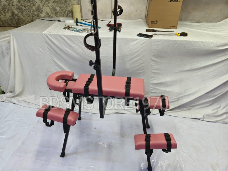 MATURE / Portable Bench Baby Pink Color Spanking Dungeon Playroom ...