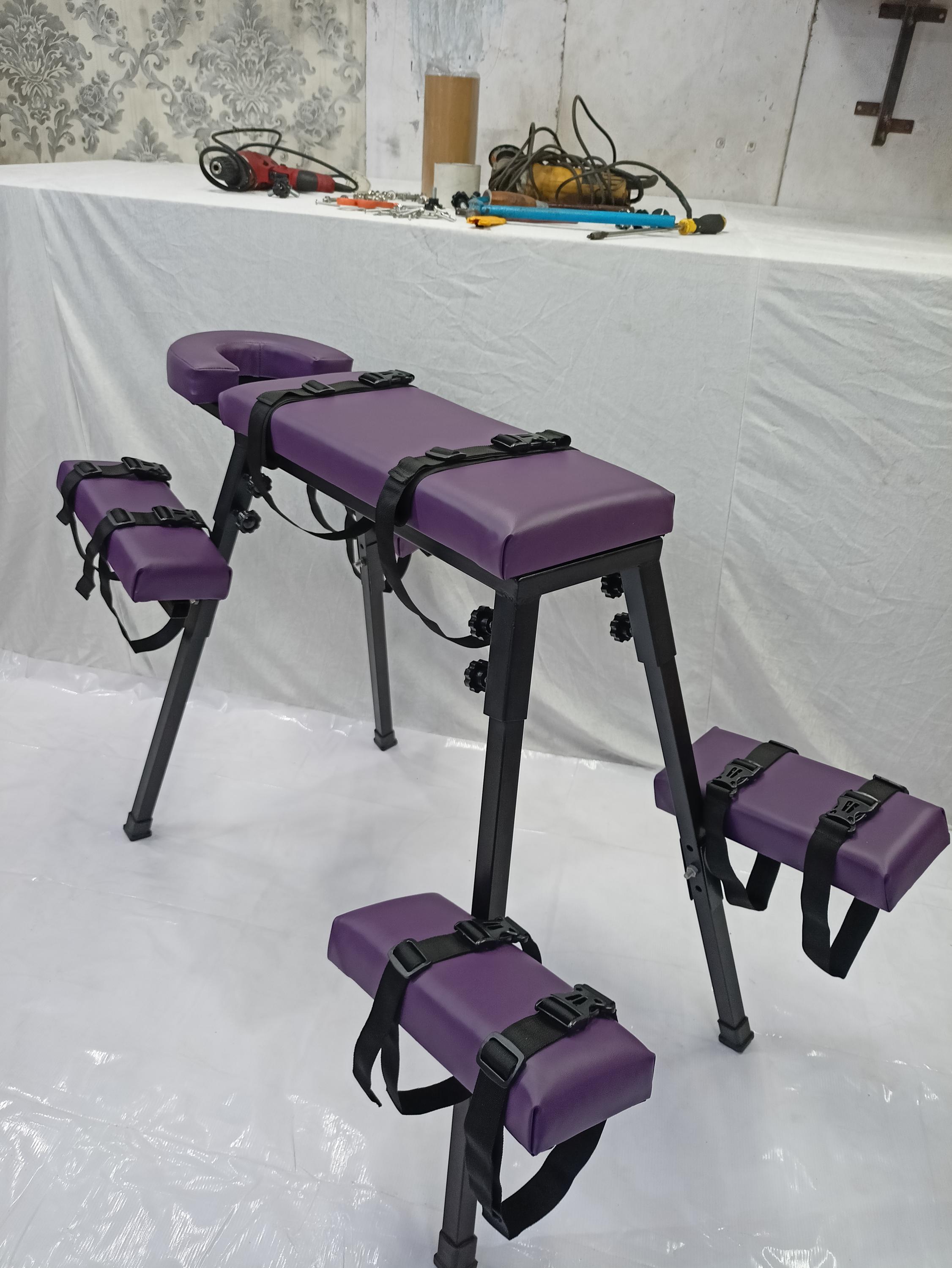 Mature / Portable Bdsm Spanking Bench Purple Color Bench Flogging ...