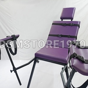 MATURE / Portable Chair Purple Color BDSM Playroom Dungeon Restraint ...