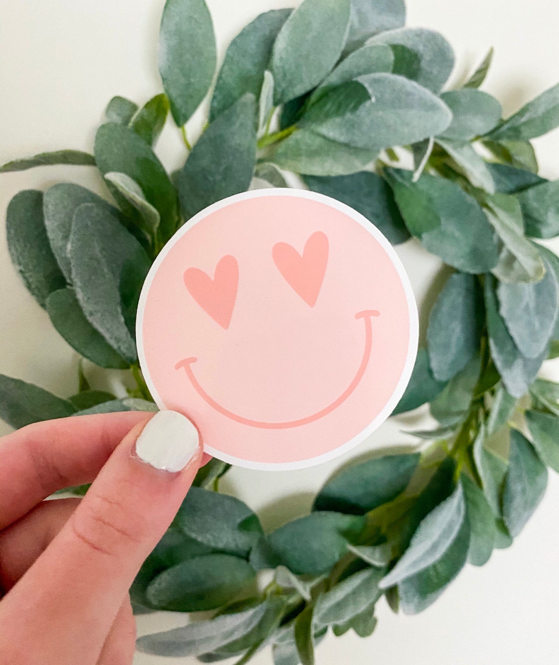 Smiley Face Heart Eyes Sticker Laptop Decal - Etsy