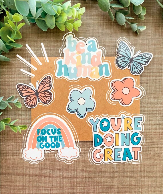 Aesthetic Daily Motivation Sticker Pack Laptop Decal | Etsy