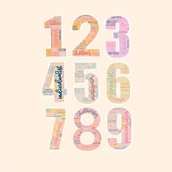 Enneagram Type Stickers Personality Stickers - Etsy