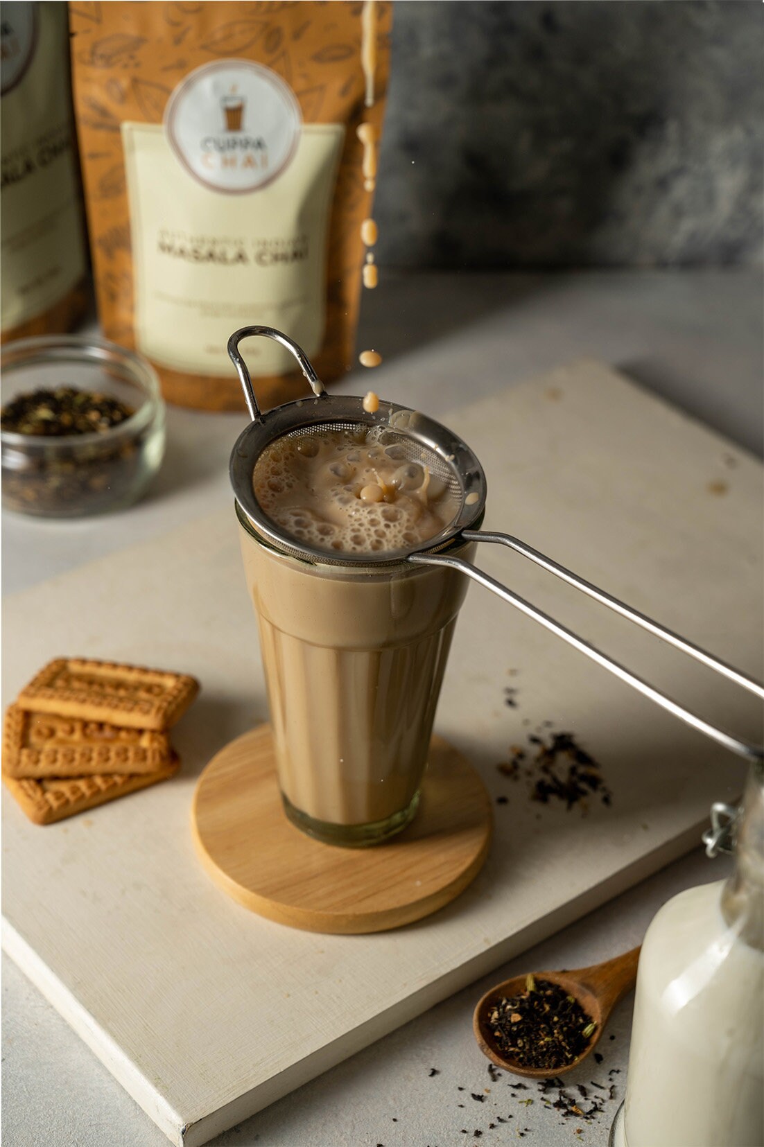 Masala Chai Mix and Tea Strainer Bundle - Etsy