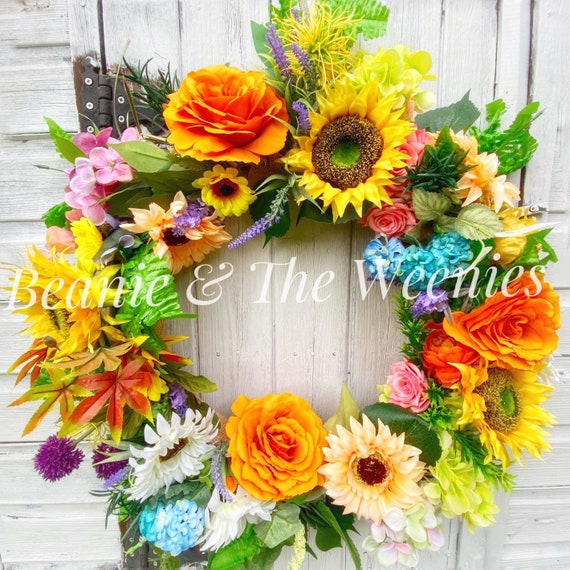 Sunflower Bouquet Front Door Decorations