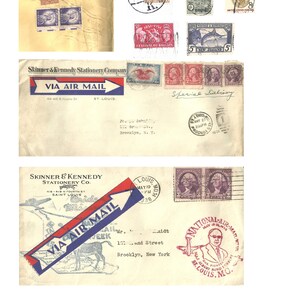 Old Mail Vintage Digital Download Stamps Used Envelopes Air Mail ...