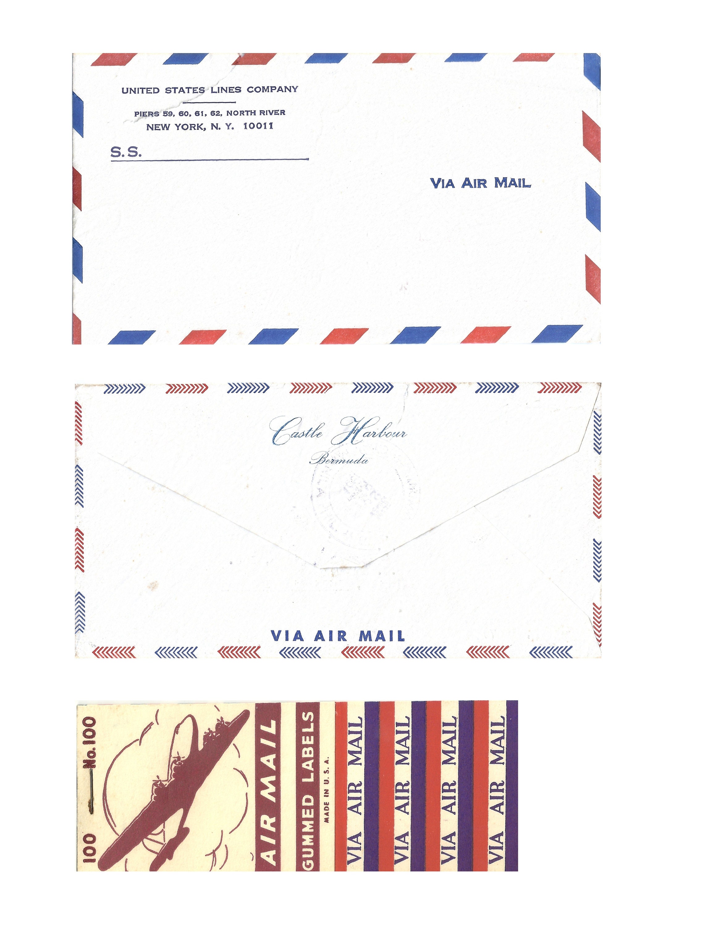 Old Mail Vintage Digital Download Stamps Used Envelopes Air Mail ...