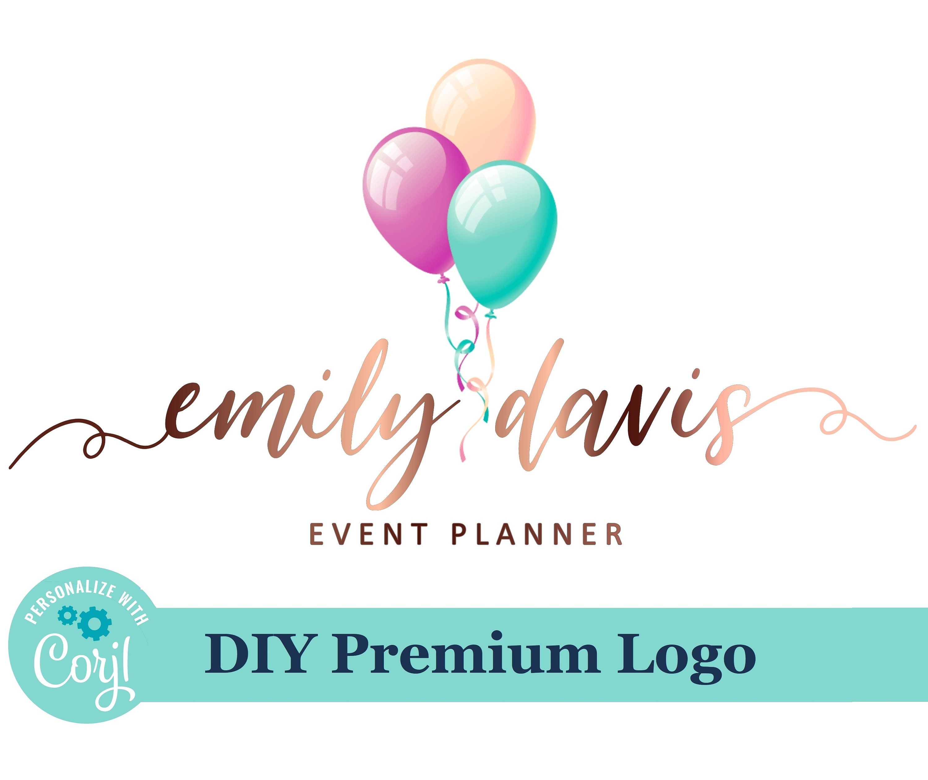 Balloon Logo Event Planner Logo Party Decoration Logo | Etsy Balloon Logo Event Planner Logo Party Decoration Logo | Etsy