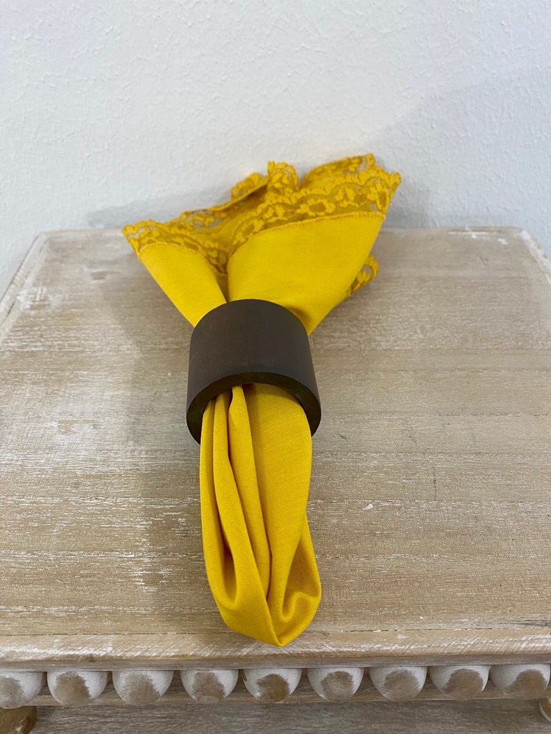 Vintage Wood Napkin Rings Set of 6 Retro Wood Napkin Rings 6 - Etsy