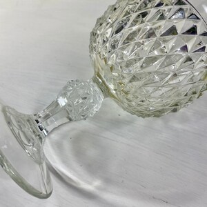 Diamond Point Wine Goblets, Vintage Diamond Point Glass Goblets, Tiara ...