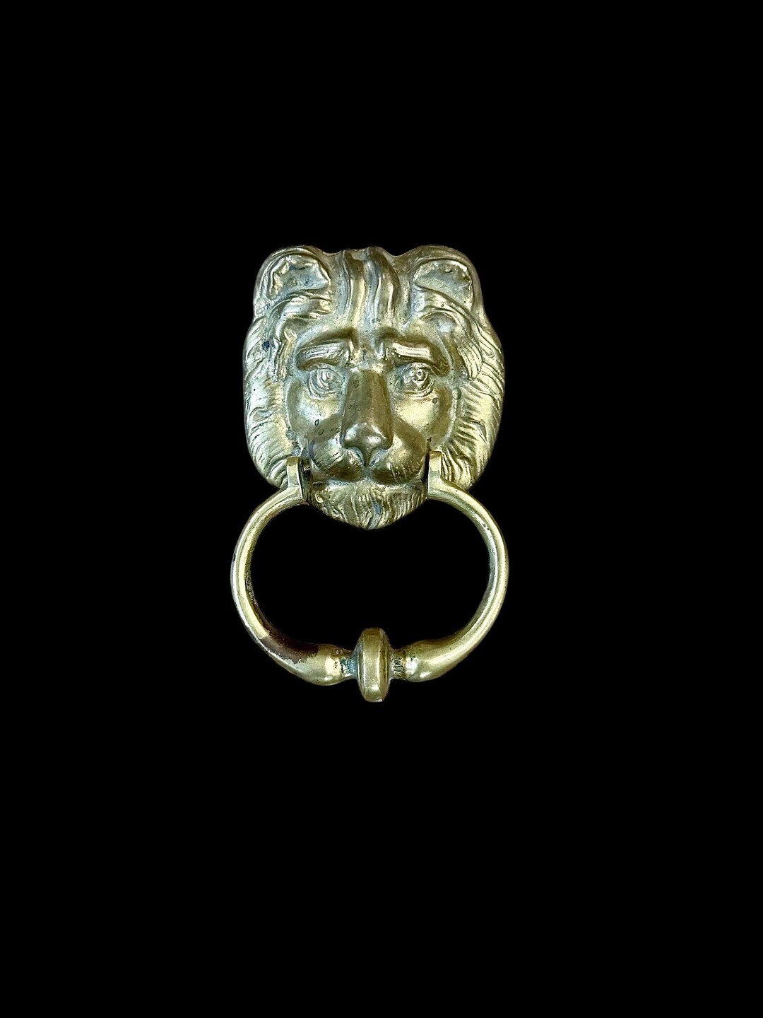 Vintage Brass Lions Head Door Knocker, Brass Lion Door Hardware, Gold ...