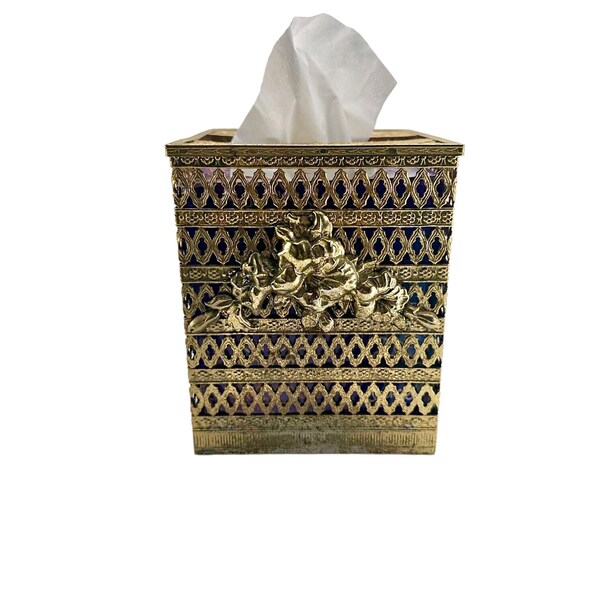 Gold Tissue Box - Etsy