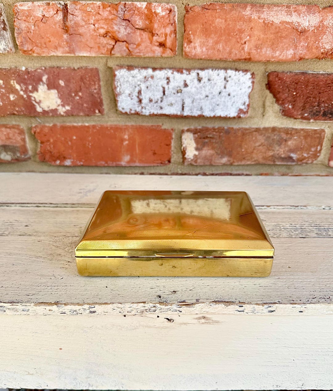 Vintage Brass and Wood Box, State Express Cigarette Box, Brass Box ...