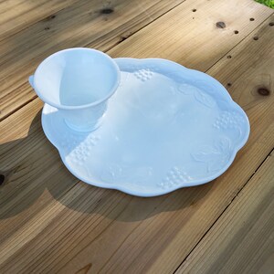 Colony Harvest Milk Glass 8 Piece Snack Set - Etsy