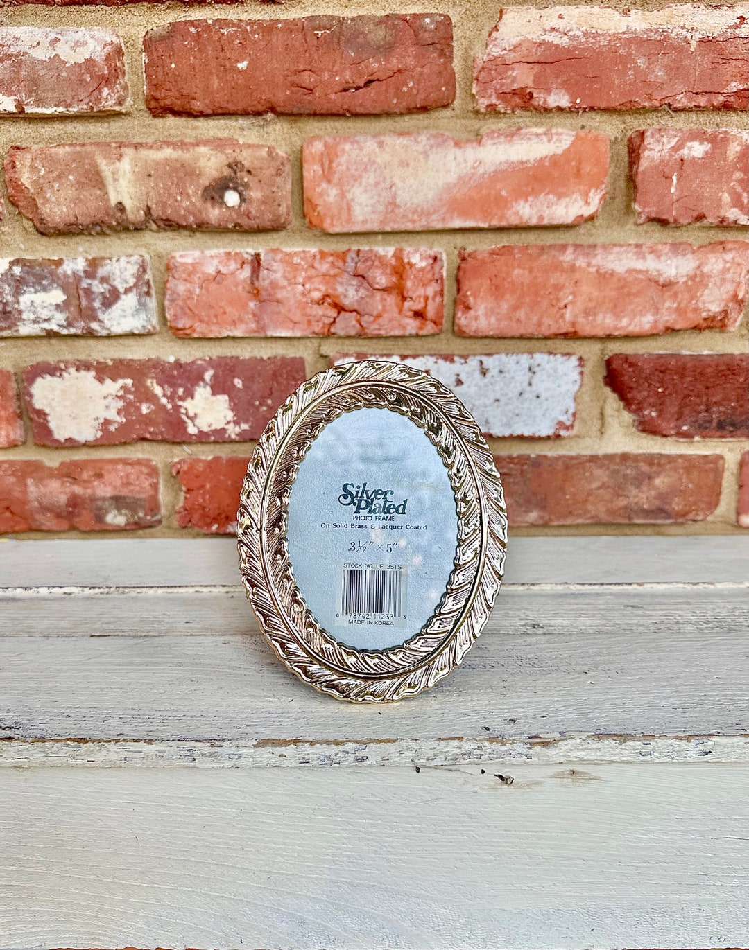 Silver Plated Table Top Picture Frame, Oval Ornate Silver Metal Picture ...