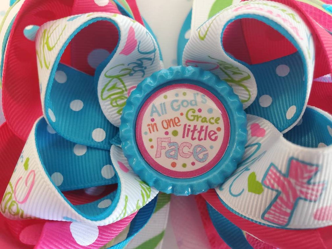 Christian Hair Bow Jesus Bow God Hair Bow Jesus Loves Me - Etsy