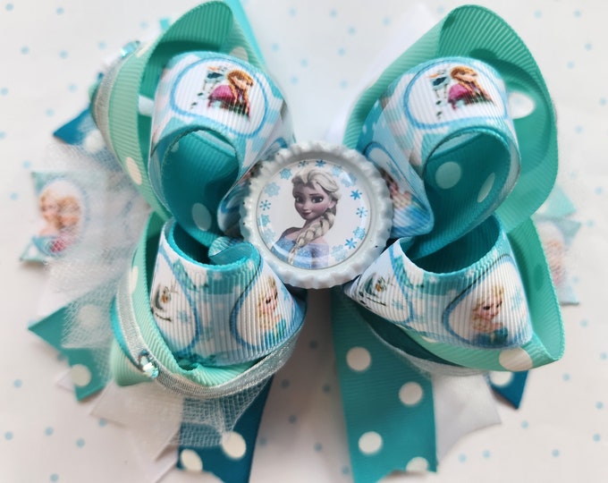 Frozen Hair Bow, Elsa Hair Bow - Etsy