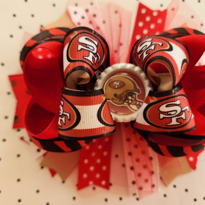 49ers Hair Bow - Etsy