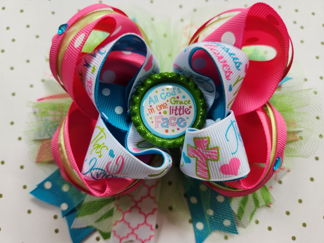 Christian Hair Bow, Jesus Bow, God Hair Bow, Jesus Loves Me - Etsy
