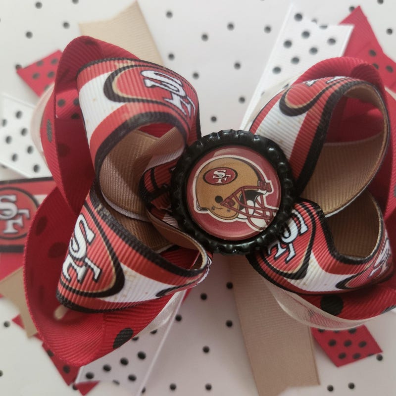 49ers Hair Bow - Etsy