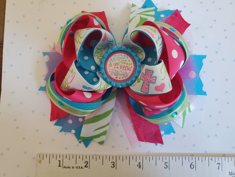 Christian Hair Bow Jesus Bow God Hair Bow Jesus Loves Me - Etsy
