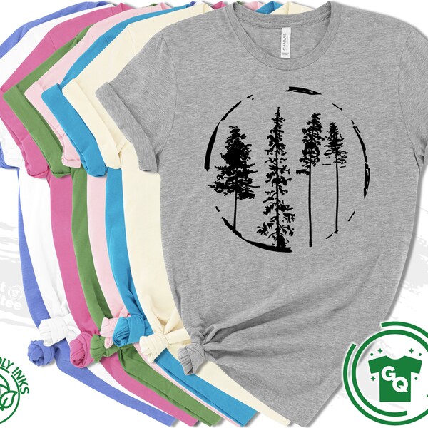 Pine Trees T Shirt - Etsy